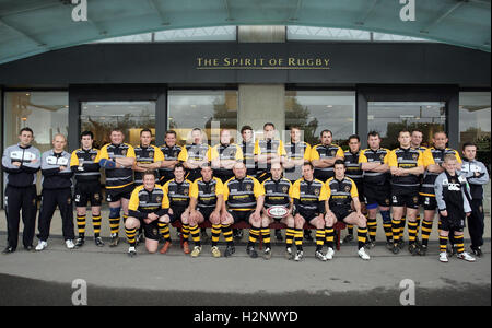 Bllericay players and staff line up for a pre-match team picture ...