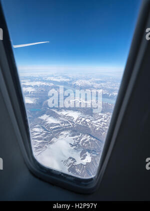 Flying over Greenland Stock Photo - Alamy