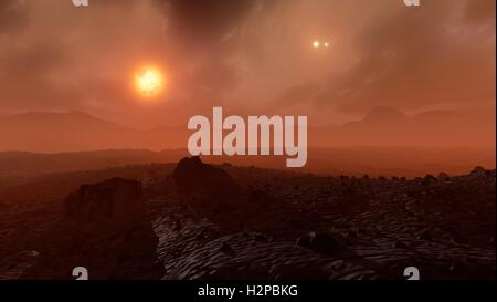 Exoplanet Proxima Centauri B,Orbiting The Red Dwarf Star Proxima ...