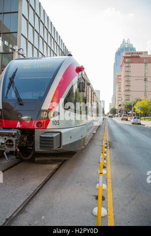 A Commuter Train in Austin, Texas Stock Photo - Alamy
