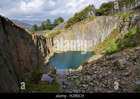 The Blue Lake Fairbourne wales Stock Photo - Alamy