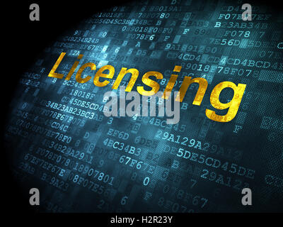 Law concept: Golden Licensing on digital background Stock Photo - Alamy