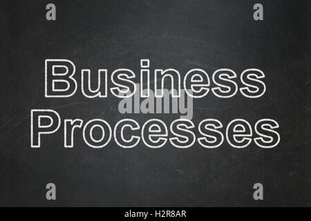 Business concept: Business Processes on chalkboard background Stock ...