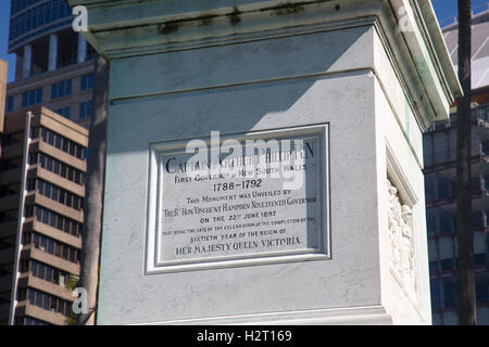 statue of captain arthur phillips, first governor of NSW in Royal ...