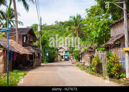 Traditional Filipino village and the road Stock Photo: 68141980 - Alamy
