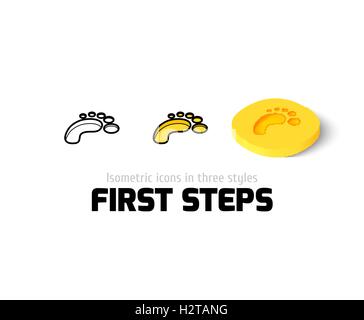 First steps icon in different style Stock Vector Image & Art - Alamy
