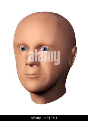 3d rendering of a human face isolated in white background Stock Photo ...