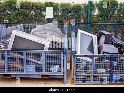 Computer storage to recycle,recycling center Stock Photo - Alamy