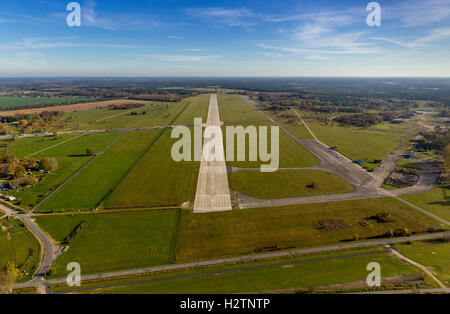 Aerial photo, airport, airfield Rechlin-Lärz, Rechlin Airpark, runway ...
