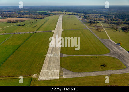 Aerial photo, airport, airfield Rechlin-Lärz, Rechlin Airpark, runway ...