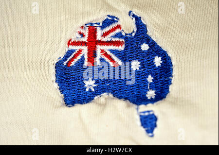 embroidered map of australia Stock Photo - Alamy