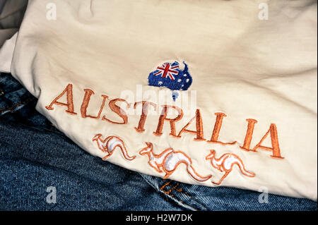 embroidered map of australia Stock Photo - Alamy