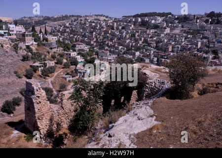 View of Valley of Hinnom the modern name for the biblical Gehenna or ...
