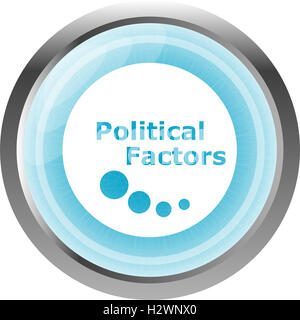 political factors web button, icon isolated on white Stock Photo ...