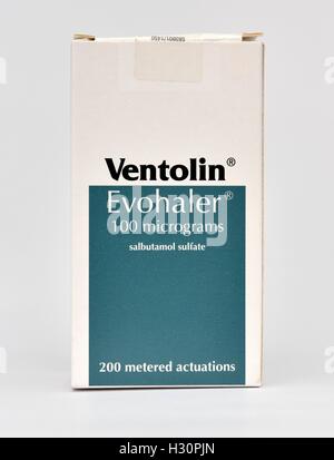 Ventolin Salbutamol Sulfate Evohaler inhaler puffer for asthma ...
