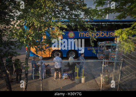 Megabus at 34th street between 11th and 12th Avenue stop in west side ...