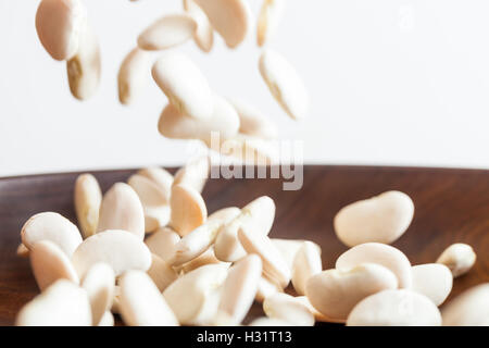 Dried Butter Beans Falling Stock Photo - Alamy