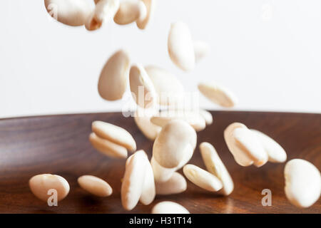 Dried Butter Beans Falling Stock Photo - Alamy