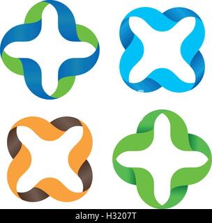 The vector set of colorful arithmetic signs add, subtract, multiply ...