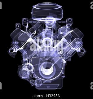 Diesel engine. X-ray render Stock Photo - Alamy