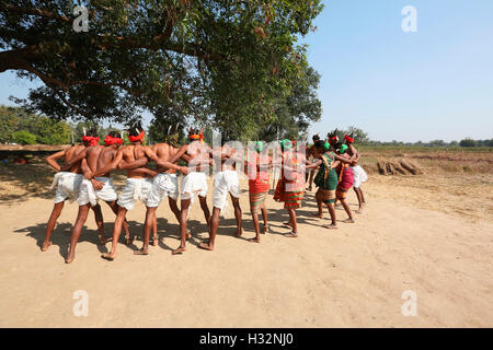 Women dancing, Gond Tribe, Gadchiroli, Maharashtra, India Stock Photo ...