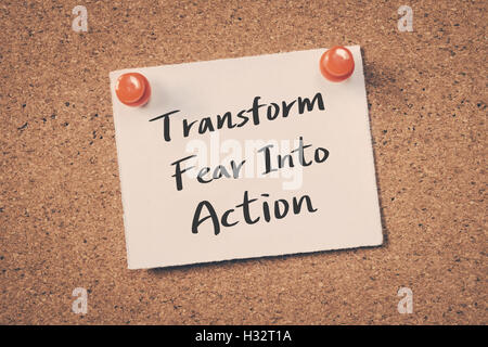 Transform Fear Into Action Concept Stock Photo - Alamy