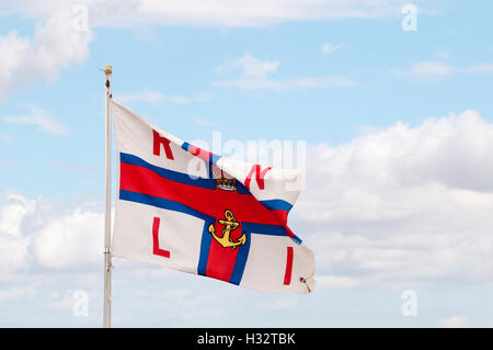 A Royal National Lifeboat Institution (RNLI) memorial statue ...