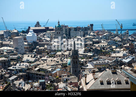 The City of Genoa with its busy port,magnificent palazzos, narrow ...