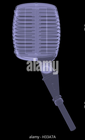 Studio microphone. X-ray render Stock Photo - Alamy