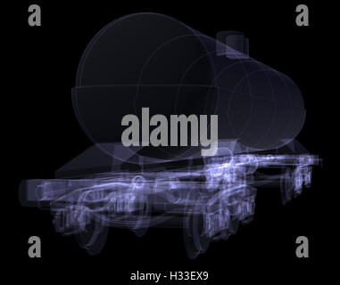 Railway tank. X-ray render Stock Photo - Alamy