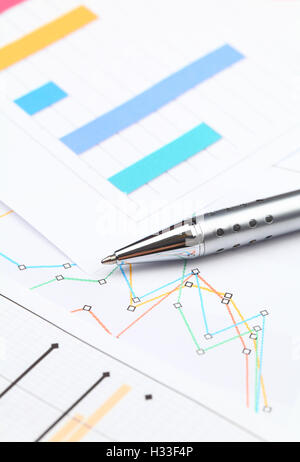 Graphical chart analysis Stock Photo - Alamy