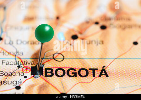 Bogota, Colombia. Political map. The city on the monitor screen through ...