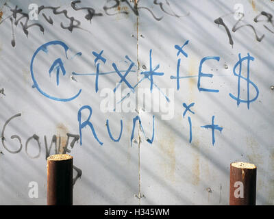 Crips gang graffiti and markings in Detroit, Michigan, USA Stock Photo ...