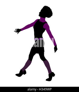 African American Go Go Dancer Illustration Silhouette Stock Photo - Alamy