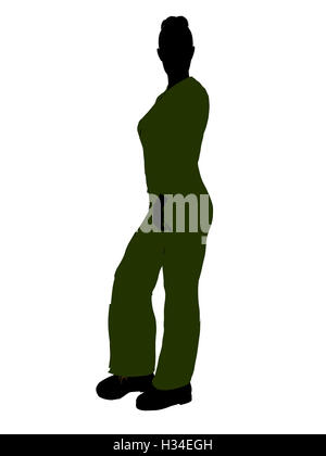 Female Mechanic Silhouette Stock Photo - Alamy