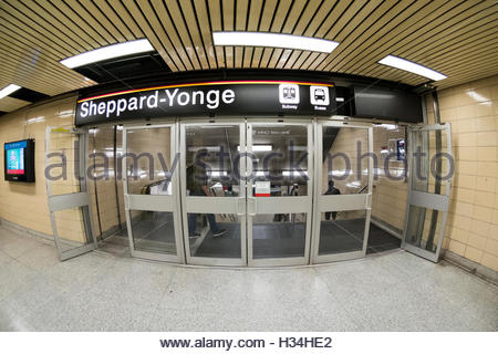 Sheppard-Yonge Subway Station - Sheppard Line - Toronto - Canada Stock ...