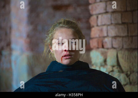Bolzano, Italy. 03rd Oct, 2016. Actress Charleen Deetz as prisoner ...