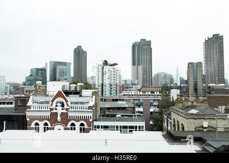 Rooftop view of Barbican towers & historical buildings from rooftop Old ...
