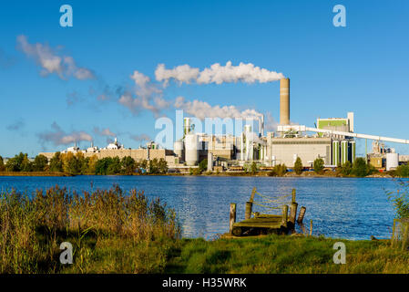 Morrum, Sweden - October 4, 2016: Industrial documentary of the Sodra ...