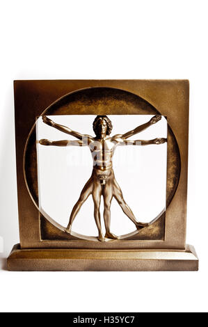 Vitruvian man sculpture Stock Photo - Alamy