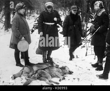 Hermann Goering with the Polish president Moscicki on a hunt Stock ...