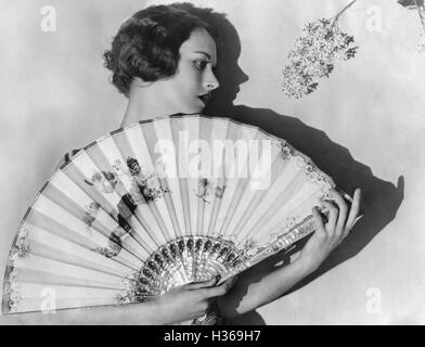 The Lady with the Fan Stock Photo - Alamy