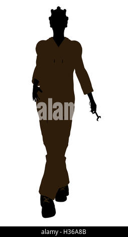 Female African American Mechanic Silhouette Stock Photo - Alamy