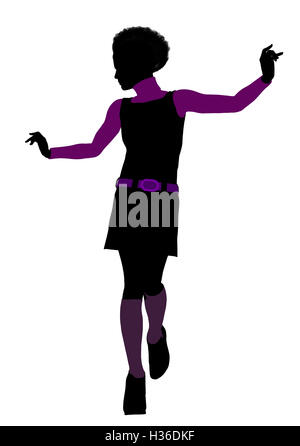 African American Go Go Dancer Illustration Silhouette Stock Photo - Alamy