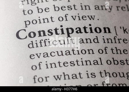 Fake Dictionary, Dictionary definition of the word constipation Stock ...