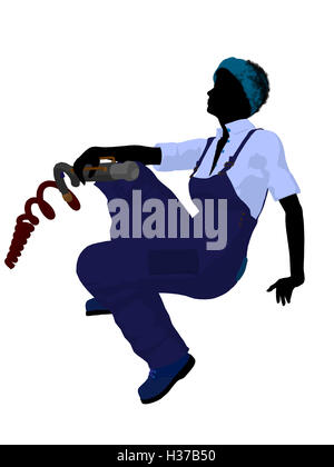 Female African American Mechanic Silhouette Stock Photo - Alamy