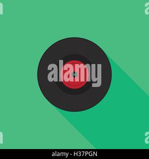 Vinyl record flat icon vector illustration, eps 10 Stock Vector Image ...