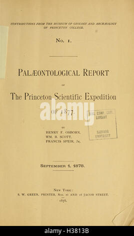 This report outlines the findings of Cretaceous paleontological studies ...