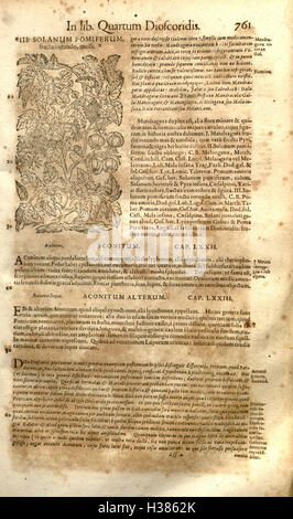 This work contains commentary on the six books of Pedanius Dioscorides ...