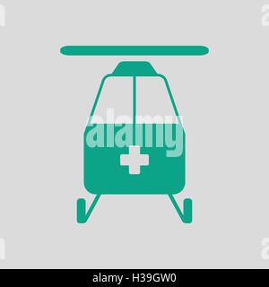 Medevac icon. Gray background with green. Vector illustration Stock ...